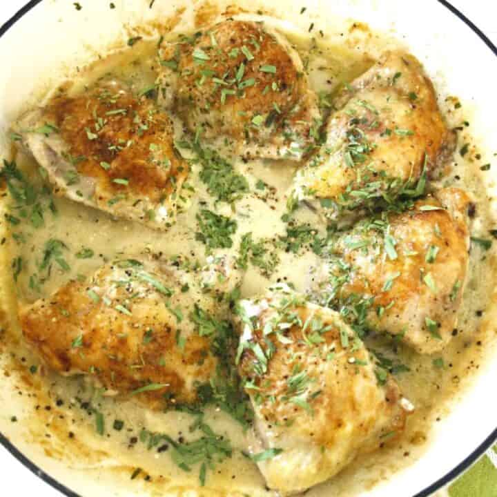 Crème Fraîche Chicken - Chez Le Rêve Français