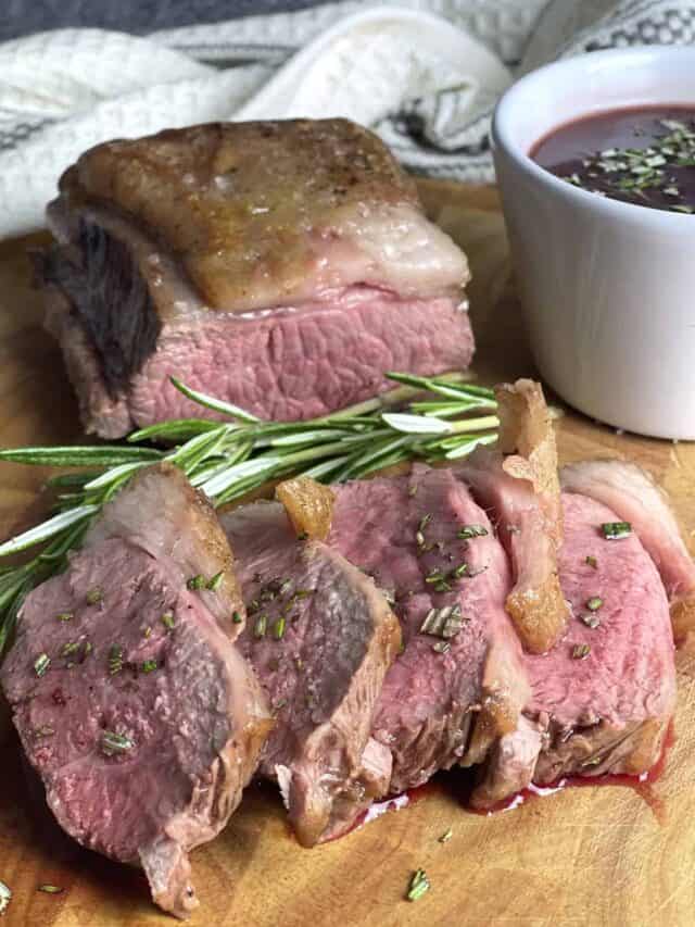 Cannon of Lamb and Redcurrant Sauce - Chez Le Rêve Français