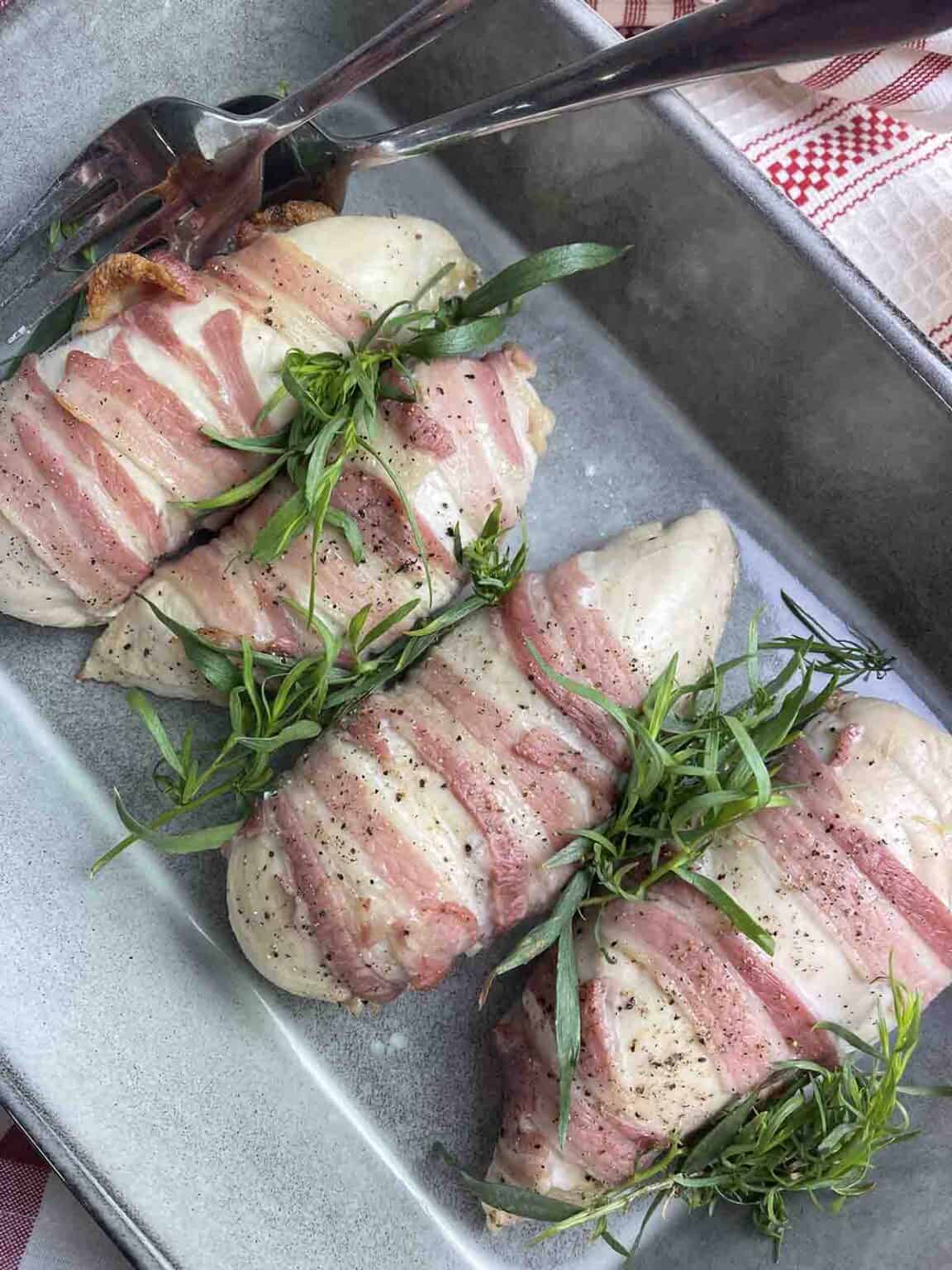 Philadelphia Chicken - Stuffed and Bacon wrapped - Chez Le Rêve Français