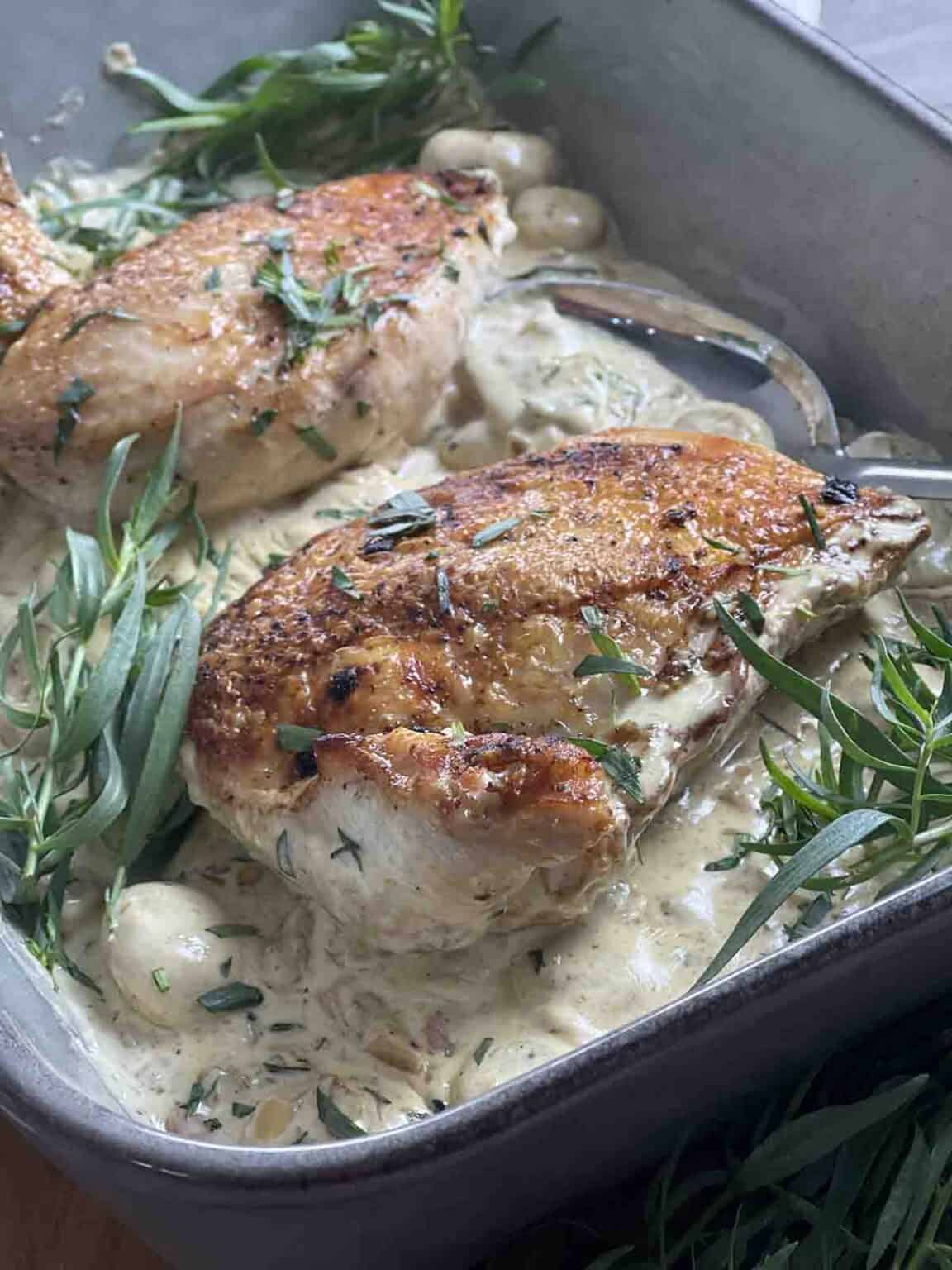 Chicken Supreme with Supreme Sauce - Chez Le Rêve Français