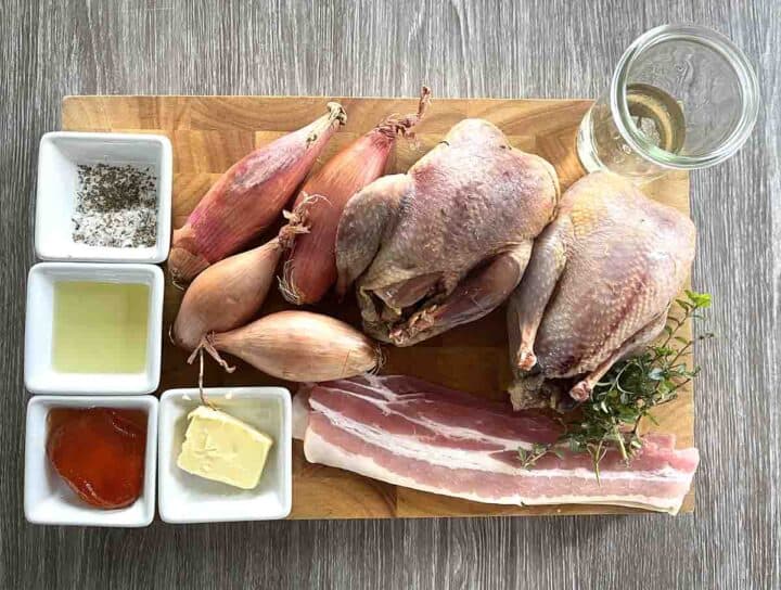 Roast Partridge with Shallots - Chez Le Rêve Français