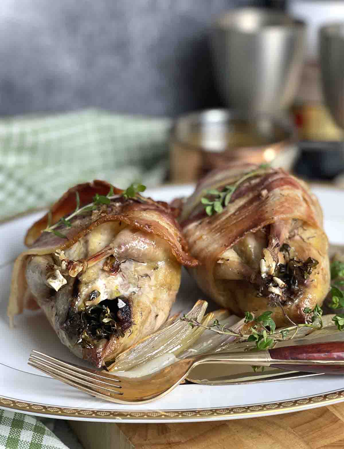 Roast Partridge with Shallots - Chez Le Rêve Français
