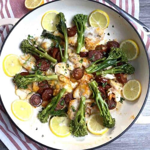 Cod Cheeks and Chorizo - Chez Le Rêve Français