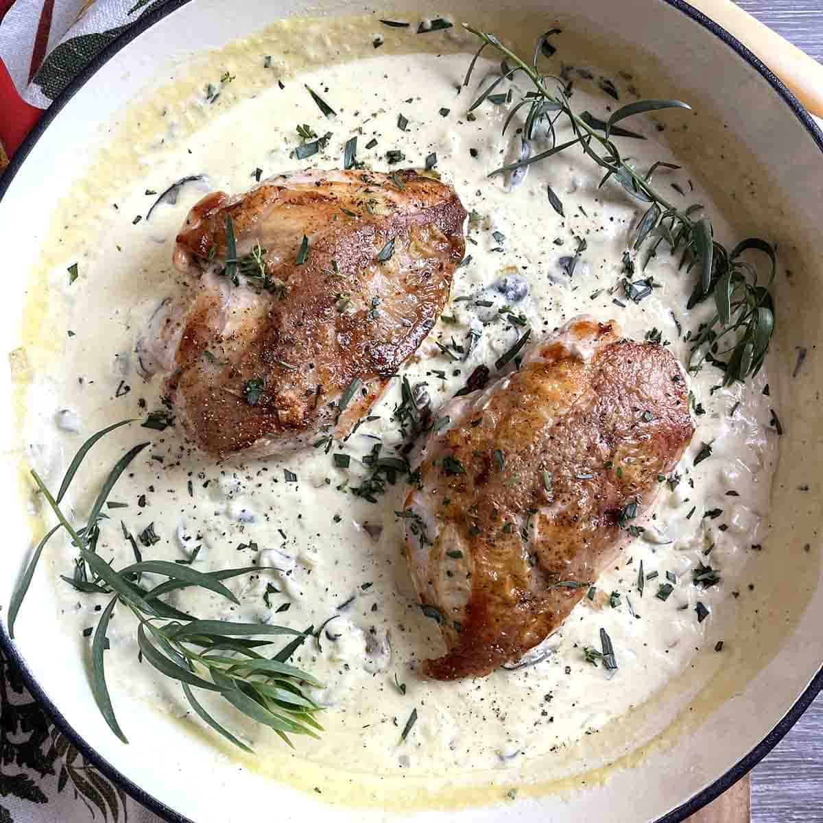 Chicken Supreme with Supreme Sauce - Chez Le Rêve Français