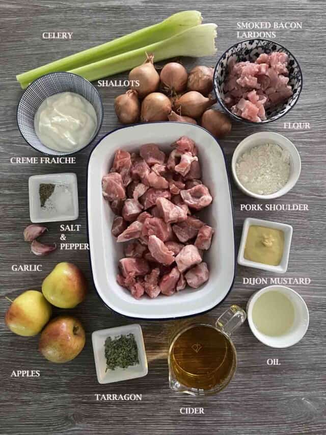 Slow Cooker Pork Normandy - Chez Le Rêve Français