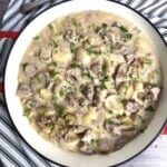 Slow Cooker Pork Normandy - Chez Le Rêve Français