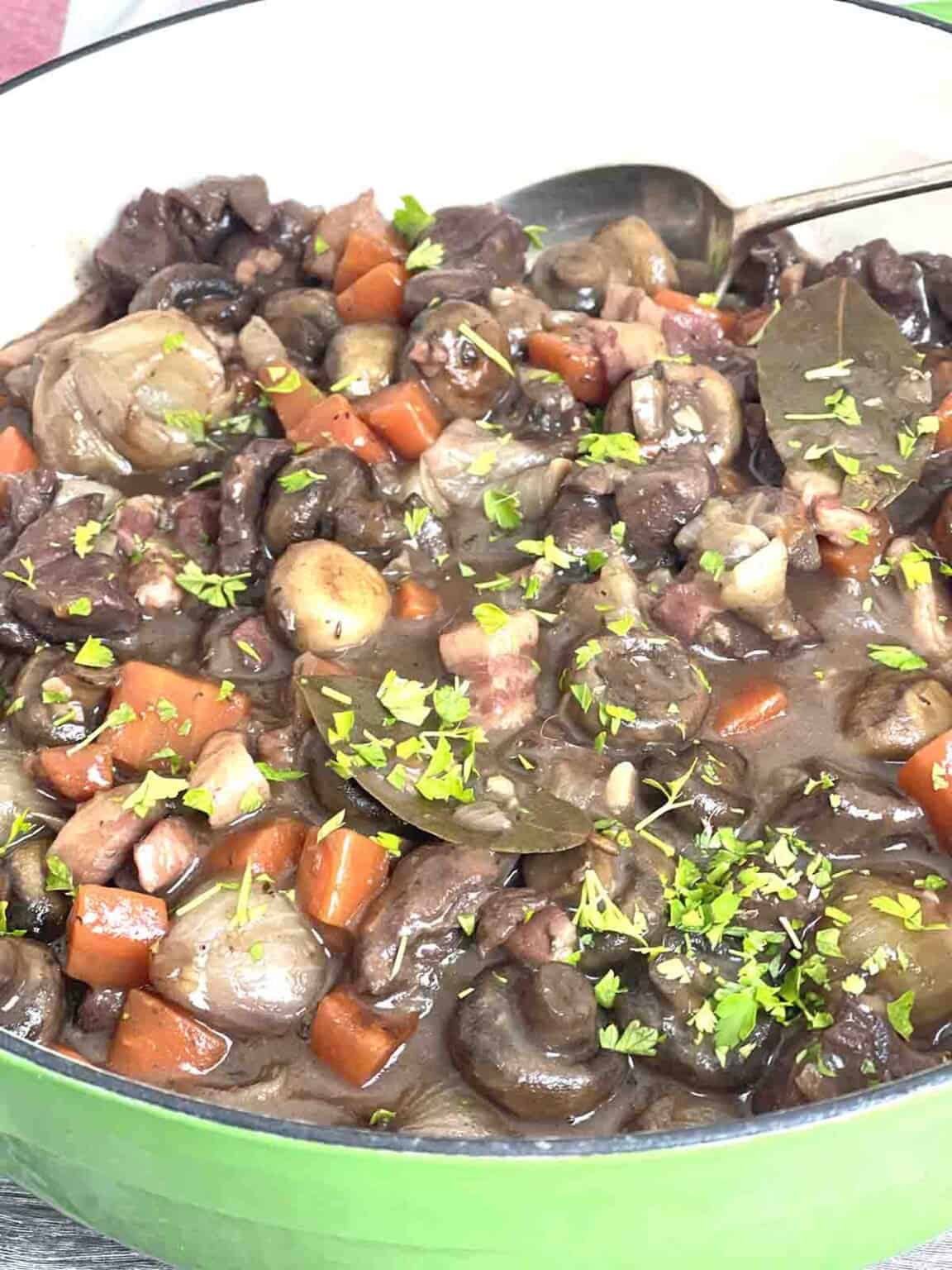 Venison Bourguignon - Chez Le Rêve Français